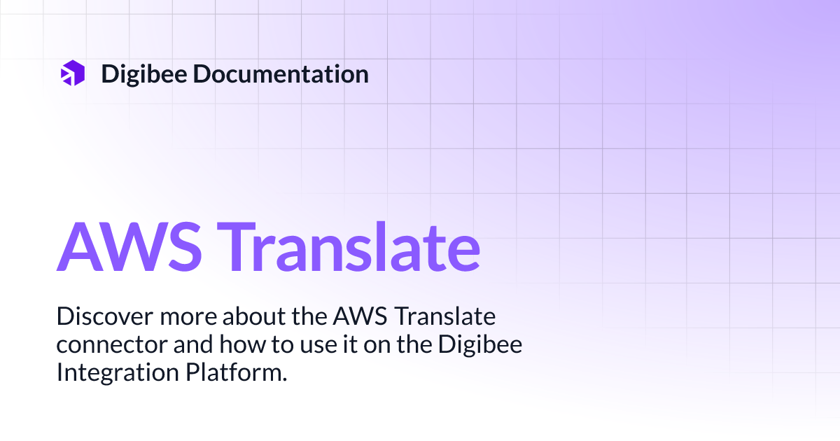 AWS Translate | Digibee Documentation