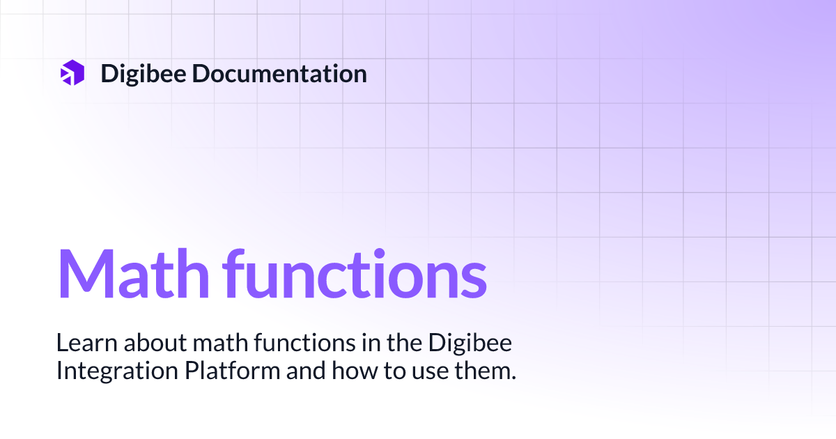 Math functions | Digibee Documentation