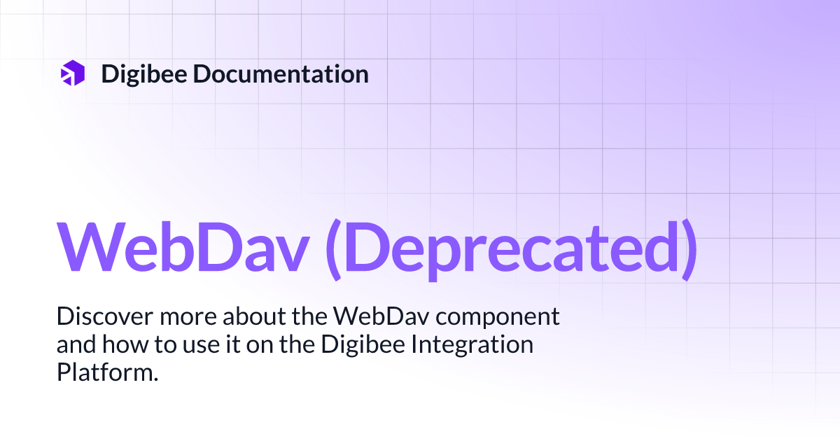 WebDav (Deprecated) | Digibee Documentation