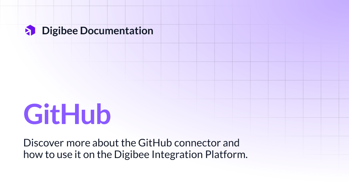 GitHub | Connectors & Triggers | Digibee Documentation