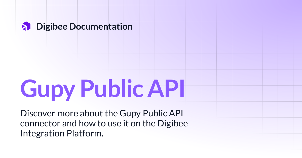 Gupy Public API | Connectors & Triggers | Digibee Documentation