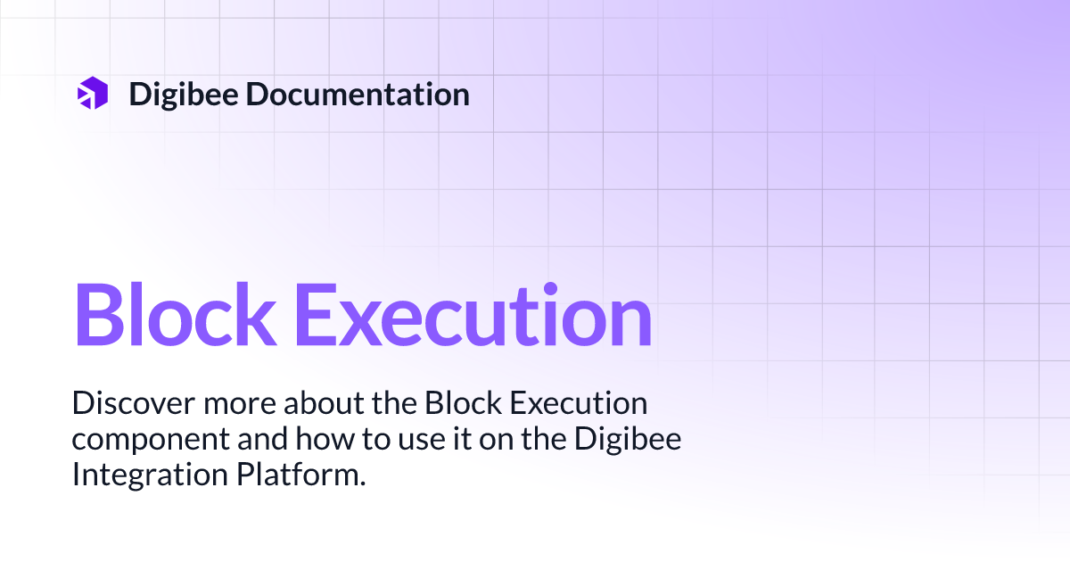 Block Execution | Digibee Documentation