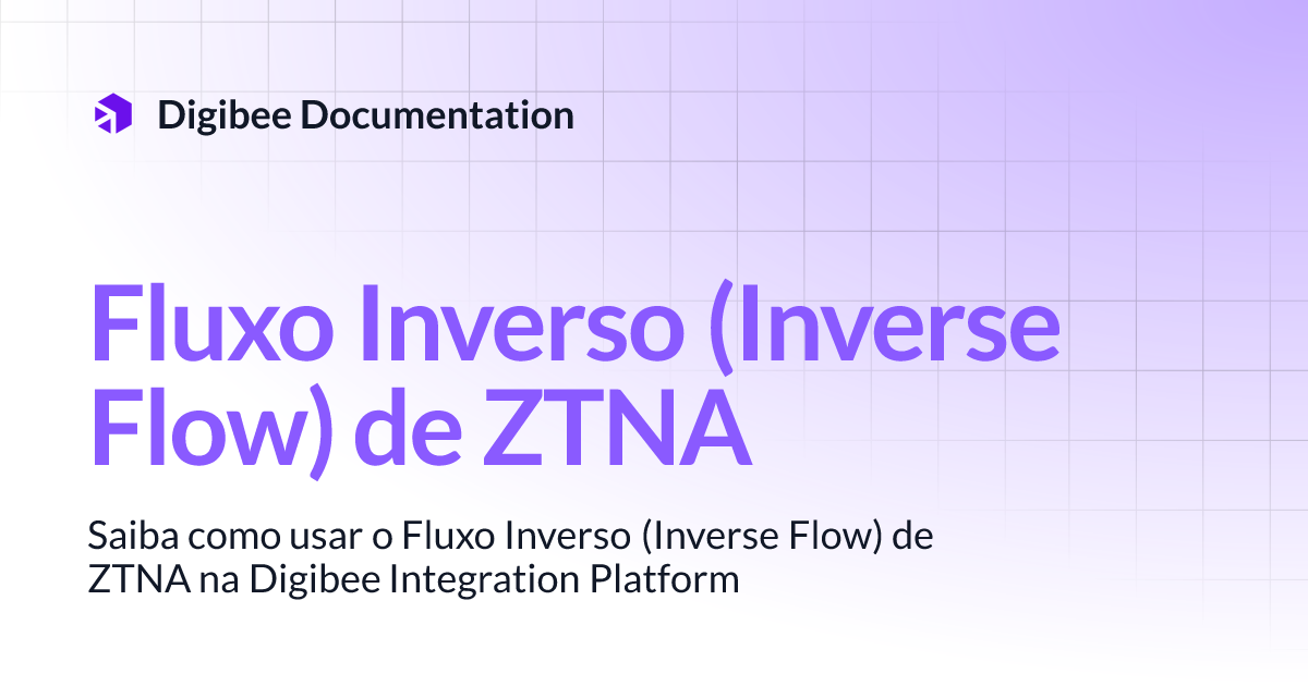 Fluxo Inverso (Inverse Flow) de ZTNA | Developer Guide | Digibee Documentation