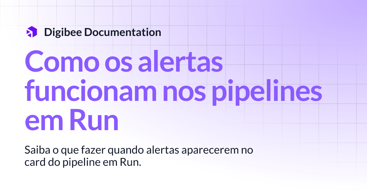 Como os alertas funcionam nos pipelines em Run | Developer Guide | Digibee Documentation