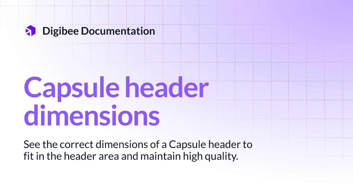 Capsule header dimensions | Digibee Documentation