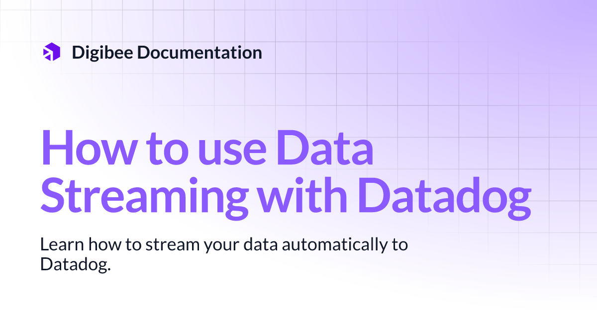 How to use Data Streaming with Datadog | Digibee Documentation