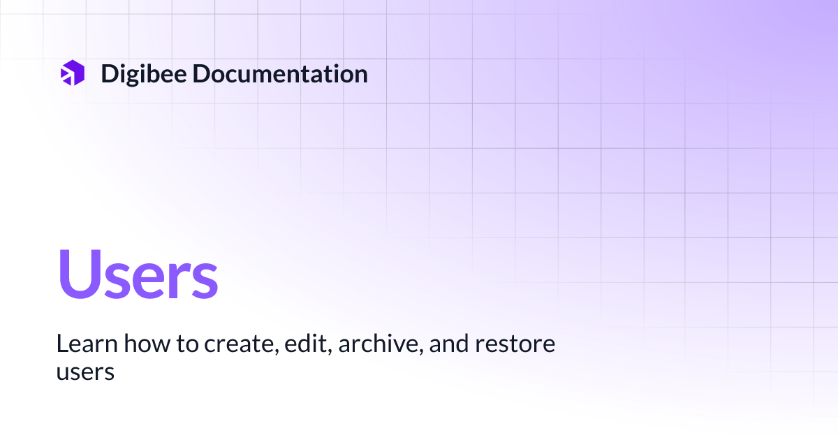 Users | Digibee Documentation