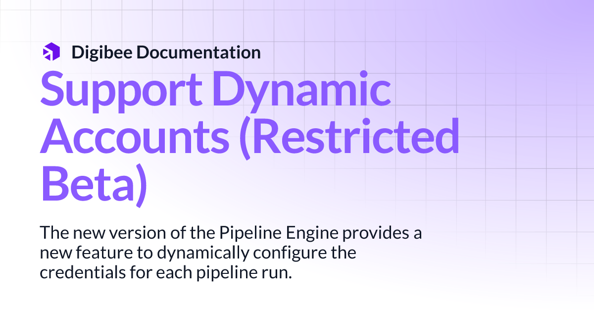 Support Dynamic Accounts (Restricted Beta) | Digibee Documentation
