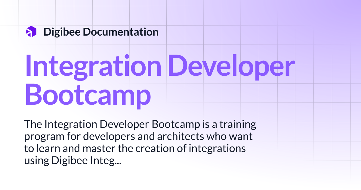Integration Developer Bootcamp | Developer Guide | Digibee Documentation