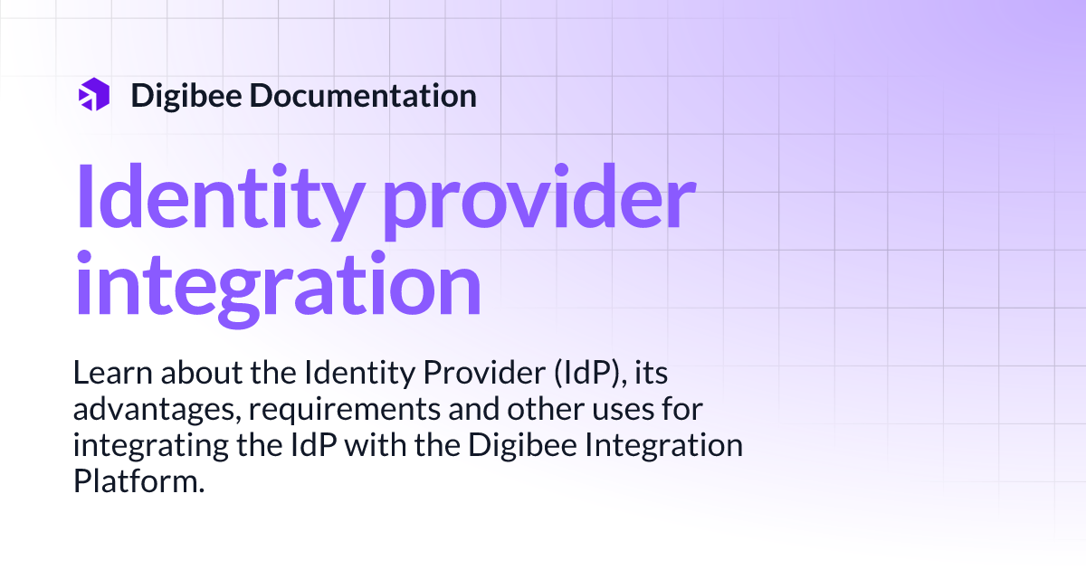 Identity provider integration | Digibee Documentation