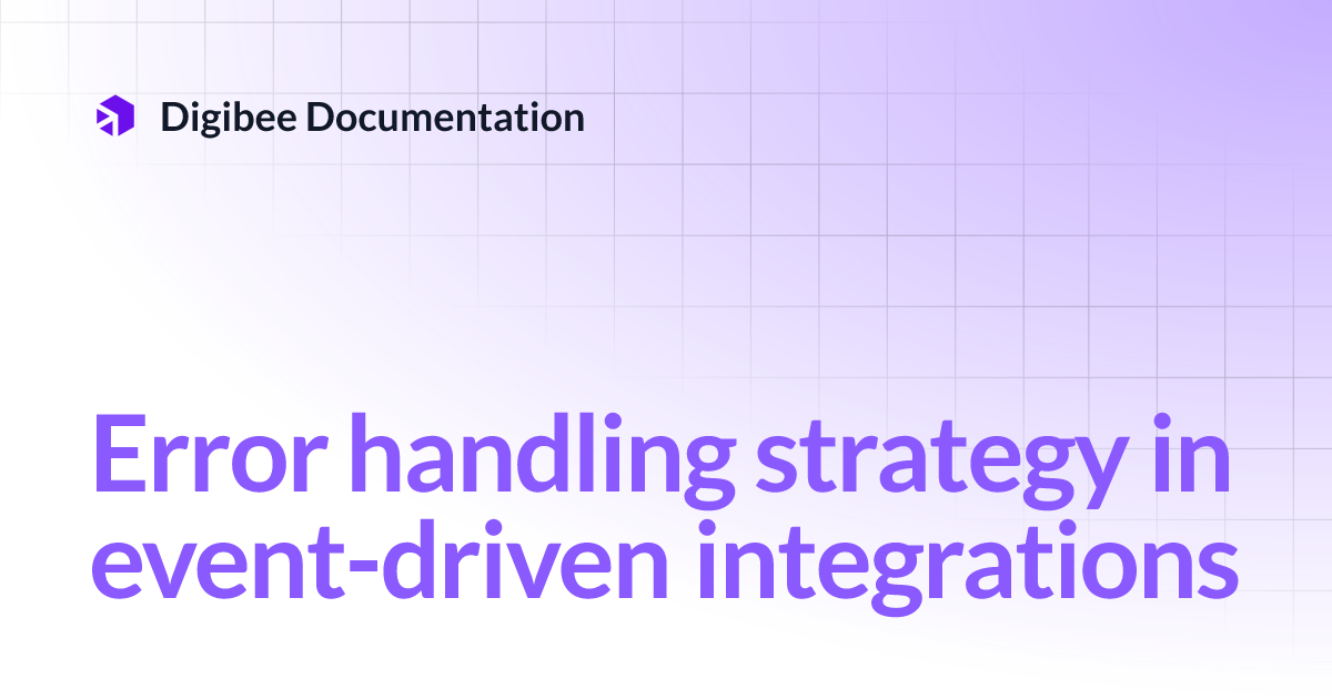 Error handling strategy in event-driven integrations | Use Cases | Digibee Documentation